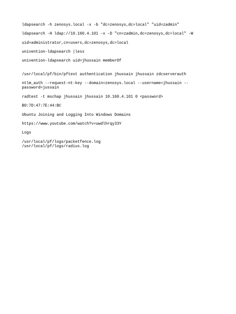 Ucs Ldapsearch | PDF