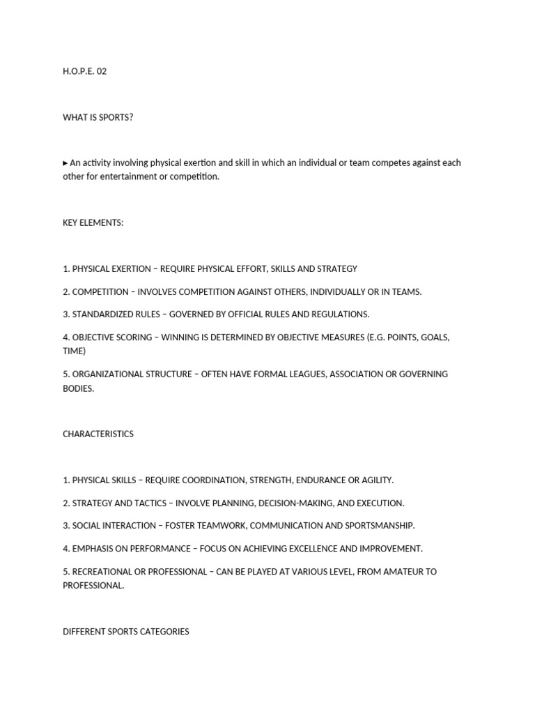 H.O.P.E. 02-WPS Office | PDF | Sports
