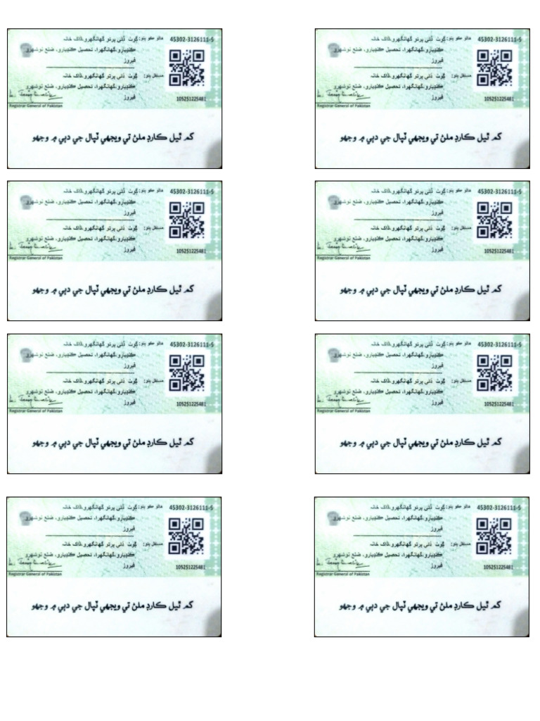 Shafaque Nic Card | PDF