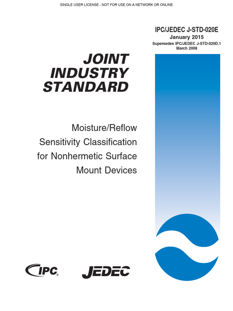 IPC-JEDEC J-STD-020E (L) 非密封表面贴装设备的湿度-回流敏感性分类 | PDF | Electrostatic ...