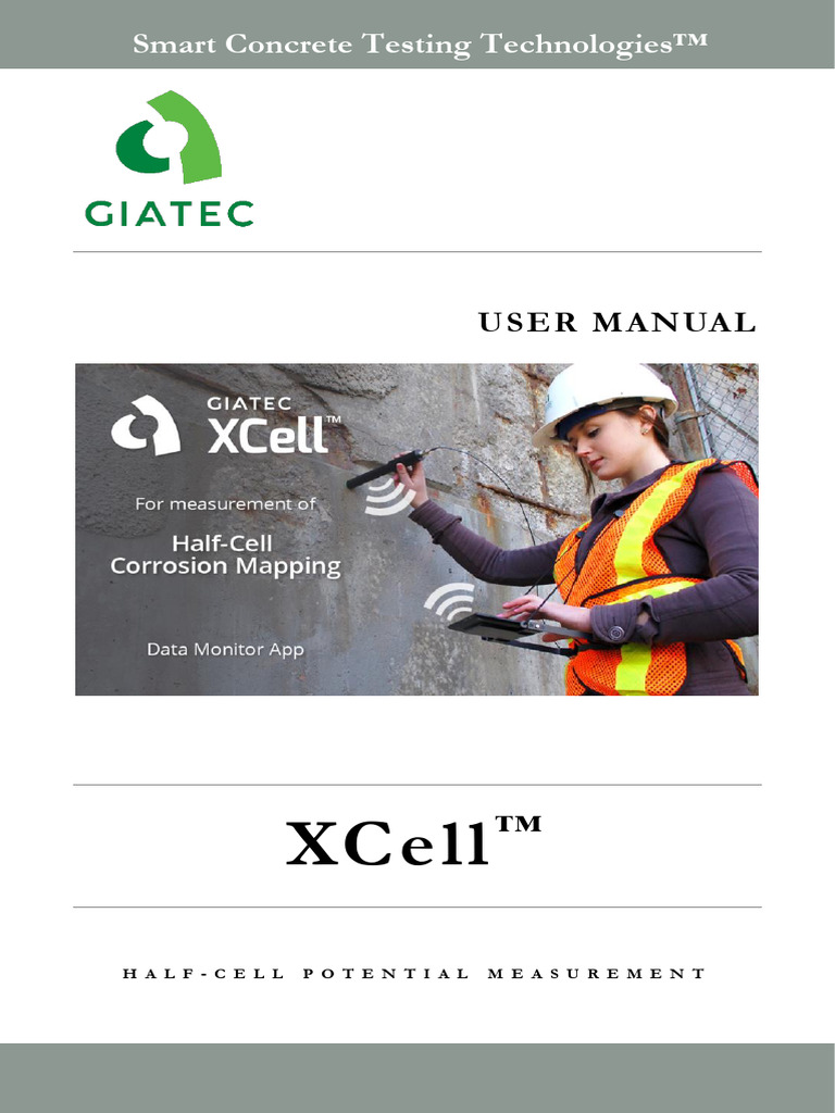 Giatec XCell UserManual 2023 08 | PDF | Corrosion | Anode