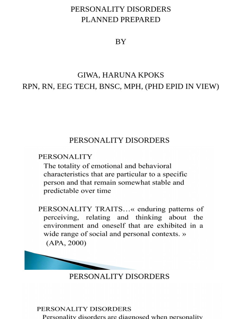 Personality Disoder Set 31 | PDF