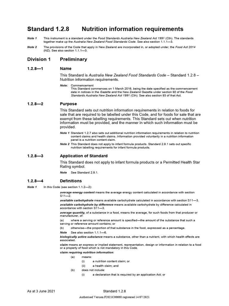 Food Labeling Standards Guide | PDF | Nutrition Facts Label | Fat