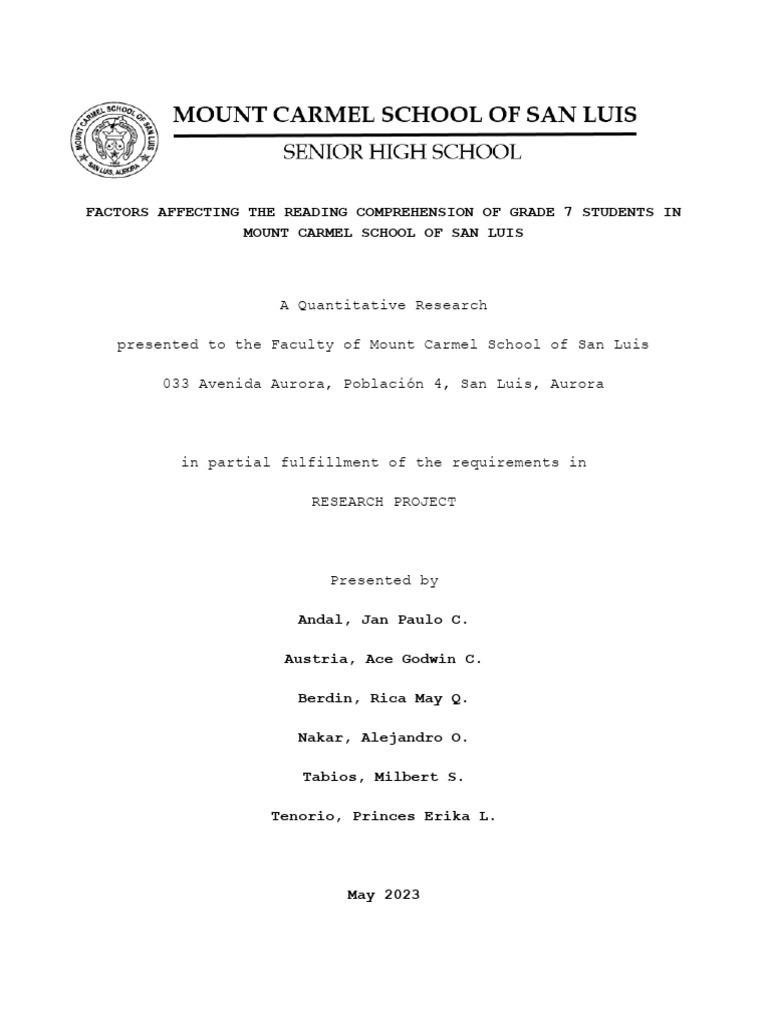 Title Page Final | PDF