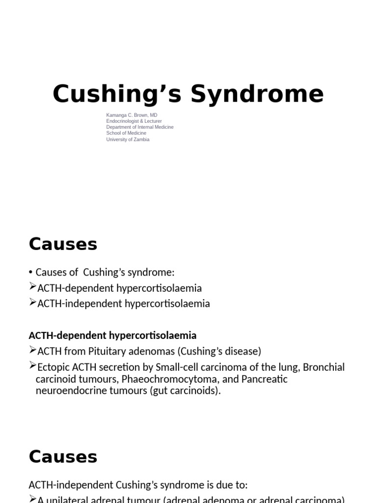 Understanding Cushing's Syndrome Causes and Diagnosis | PDF | Endocrine ...