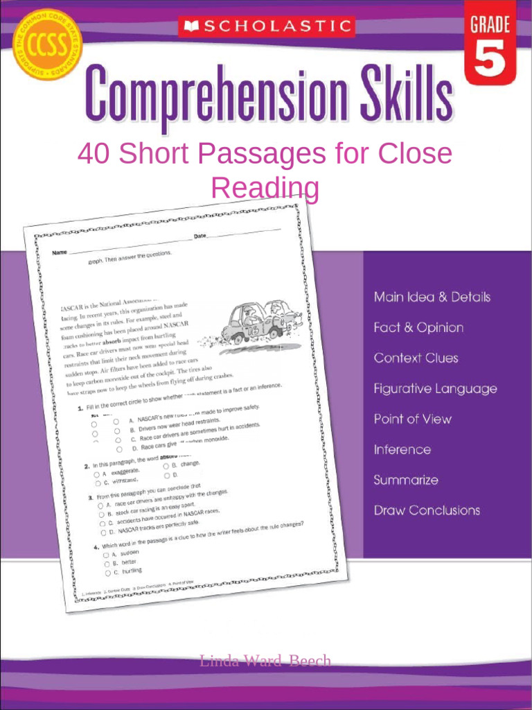 40 Short Passages For Close Reading Grade 5pdf | PDF | Reading ...