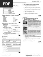 Steps Plus 6 Unit 3 Test A | PDF