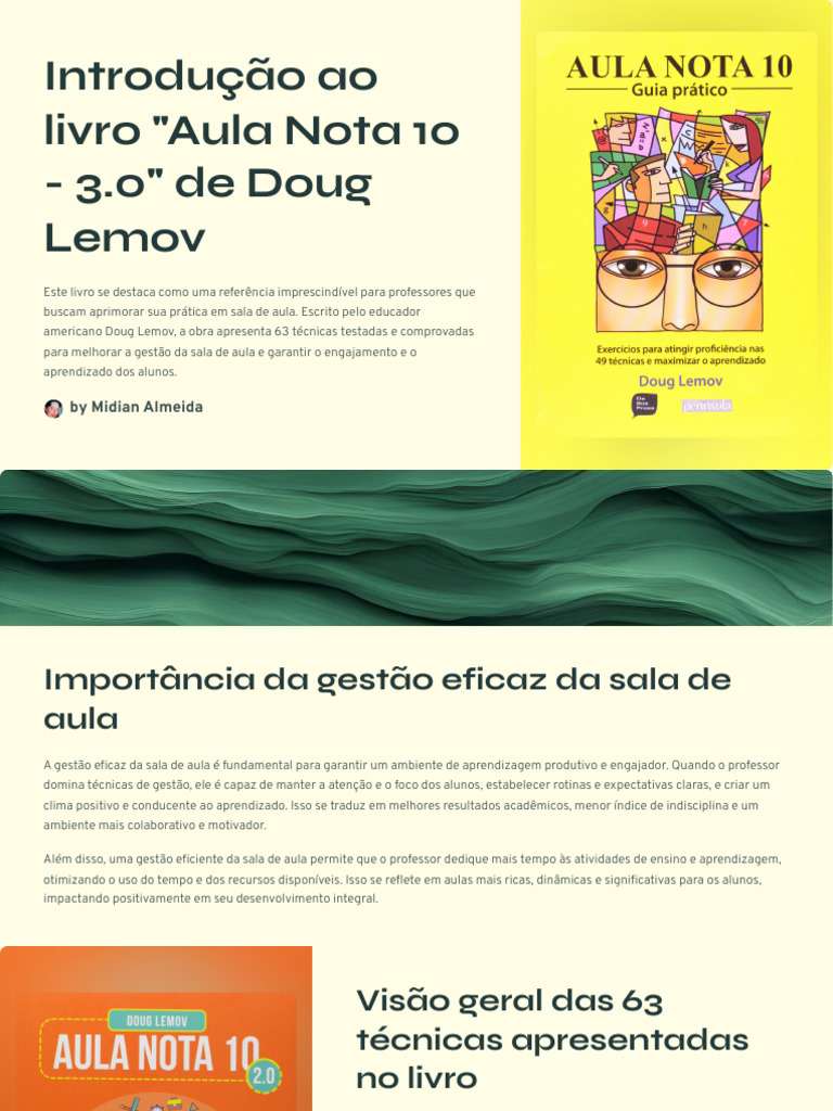 Doug lemov | PDF | Aprendizado | Comentários