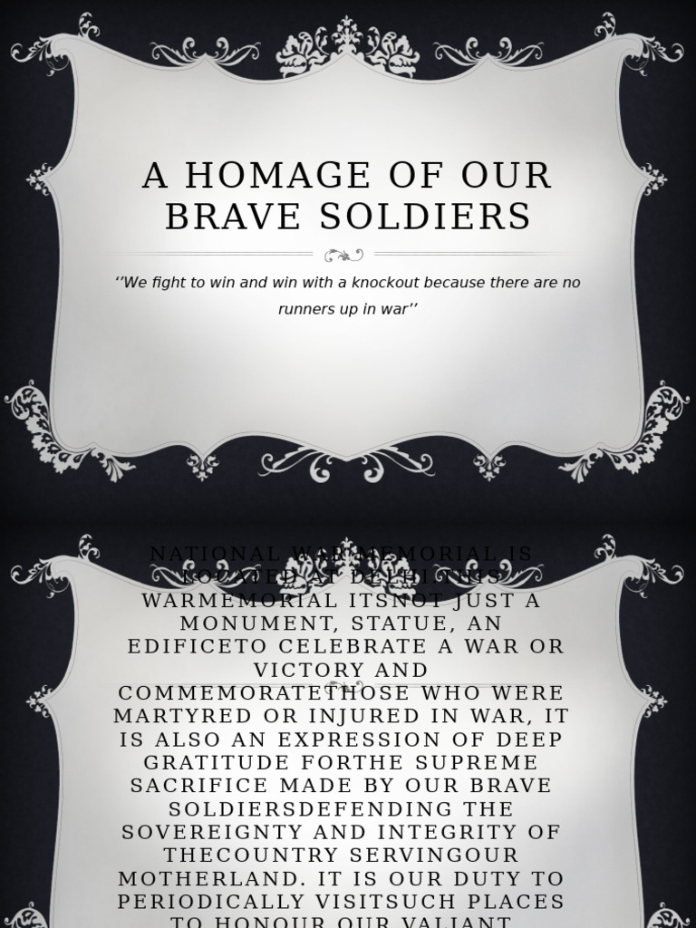 Honoring Our Brave Soldiers | PDF