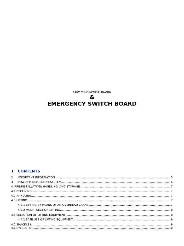 Emergency Switch Board | PDF | Fuse (Electrical) | Rope