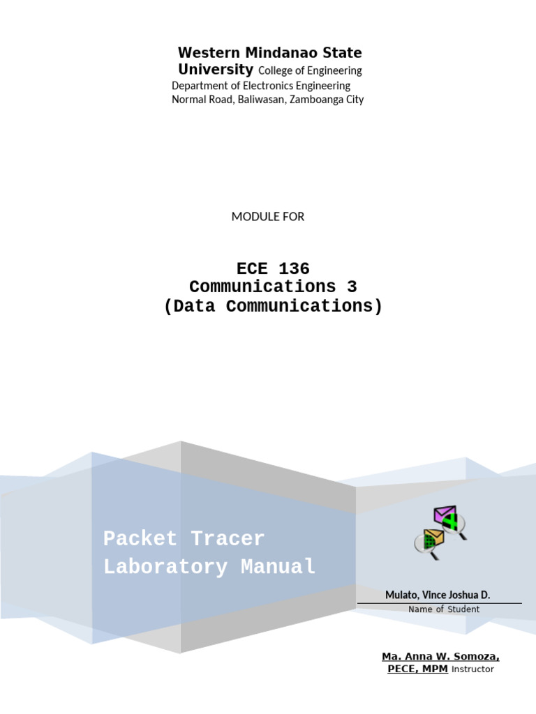Packet Tracer Lab Manual for ECE 136 | PDF | Computer Network | Ip Address