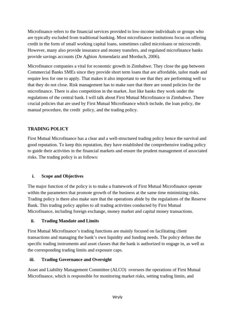 1A Prac 2 | PDF | Loans | Microfinance