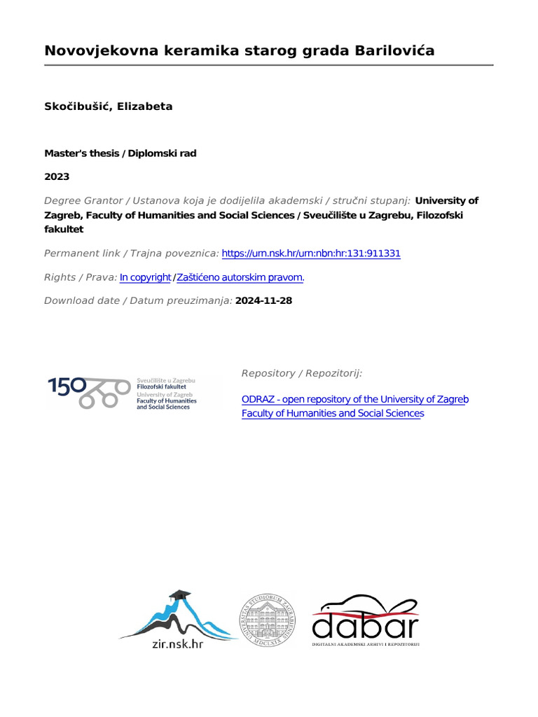 Sveuciliste U Zagrebu 2 | PDF