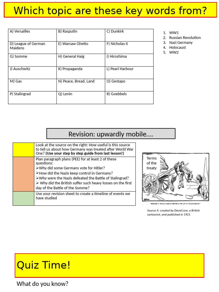 Y9 Revision Lesson 2 | PDF