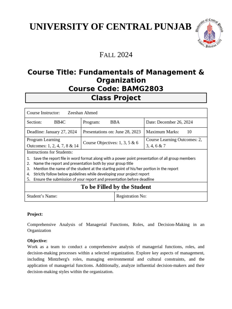 Project Guidelines (2) | PDF | Decision Making | Motivation