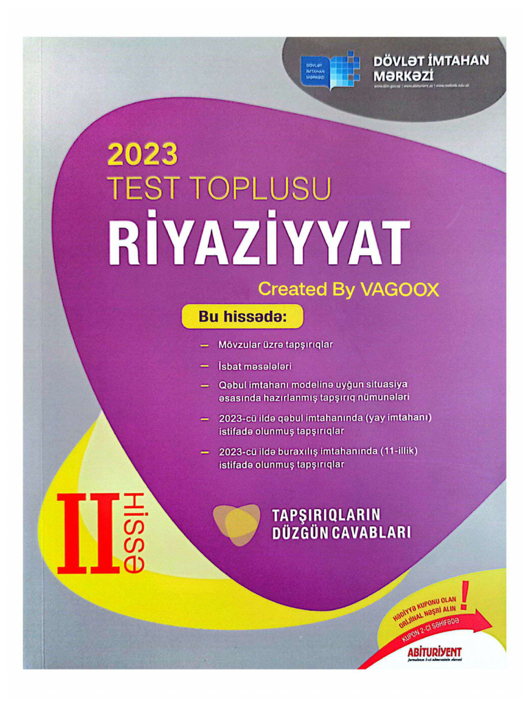 RİYAZİYYAT II Hissə | PDF