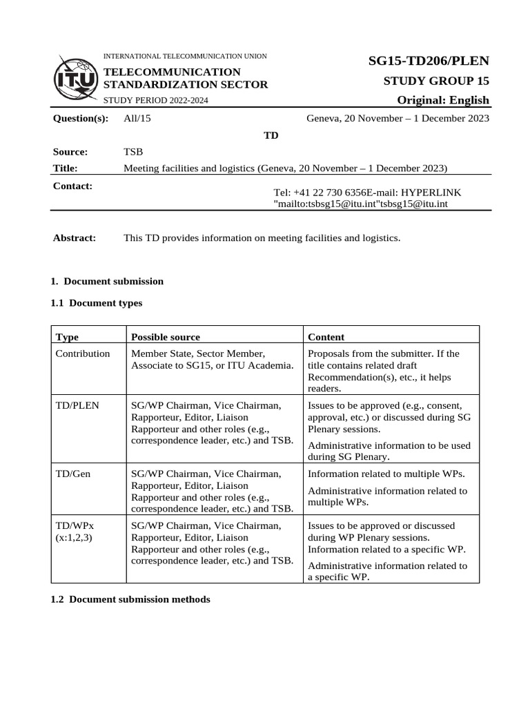 TD GEN TD PLEN The Difference | PDF | Itu T | Computing