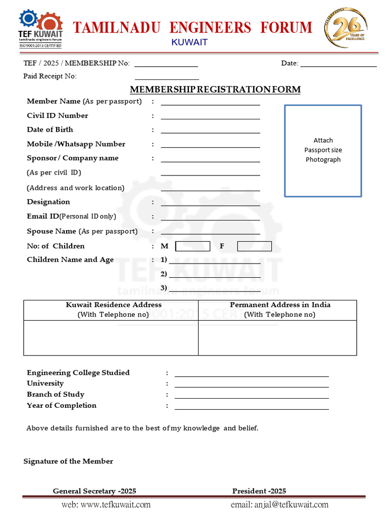 Registration Form 2025 R1 | PDF | Government And Personhood