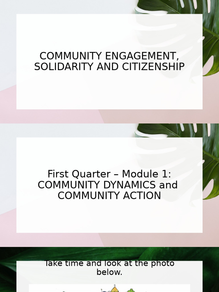 MODULE 1 Community Engagement PPT 2024 2025 | PDF | Community | Social Capital