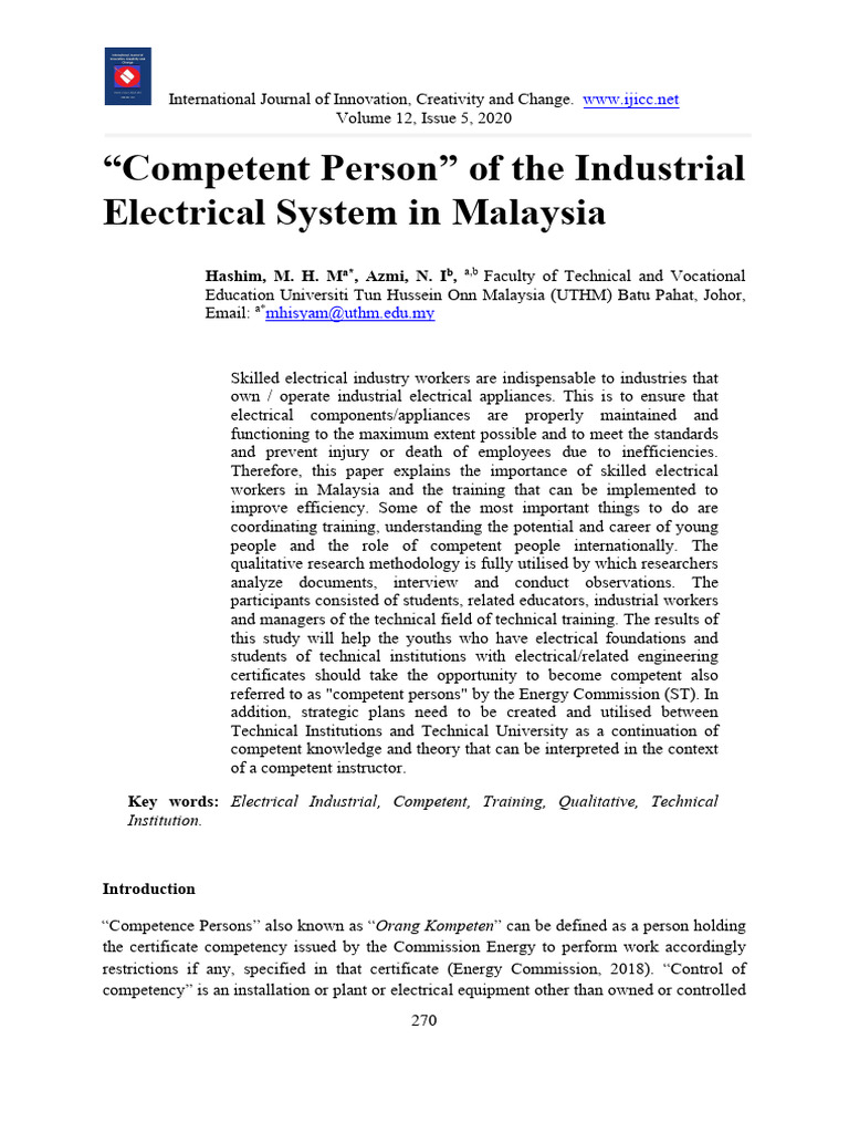Study of Electrical Competent Person | PDF | Insulator (Electricity ...