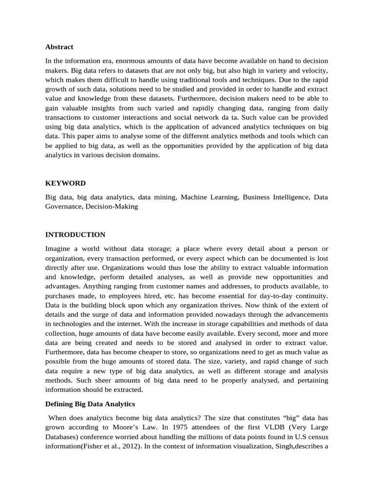 Reviewed Big Data Assignment | PDF | Analytics | Big Data