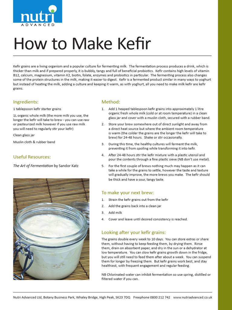 How-to-Make-Kefir | PDF | Milk