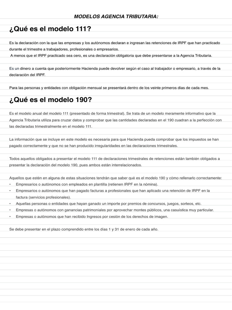 Que Son Los Modelos 111 115 180 190 | PDF | Economias