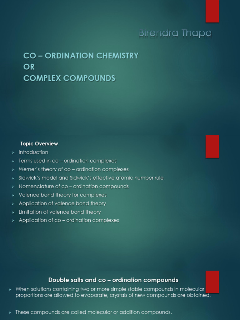 08-Coordination Compounds | PDF | Coordination Complex | Chemical Compounds