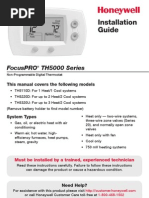 Honeywell FocusPRO N100 Installation Manual 1 | PDF | Thermostat ...
