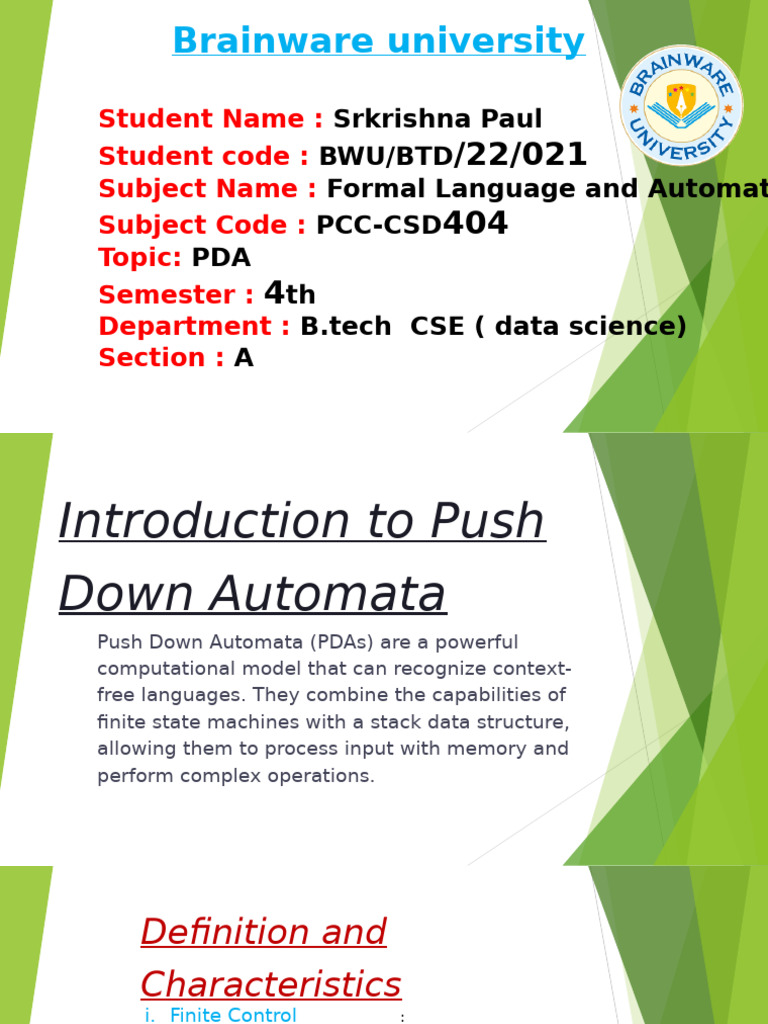 Automata 021 Ppt | PDF | Computer Science | Applied Mathematics