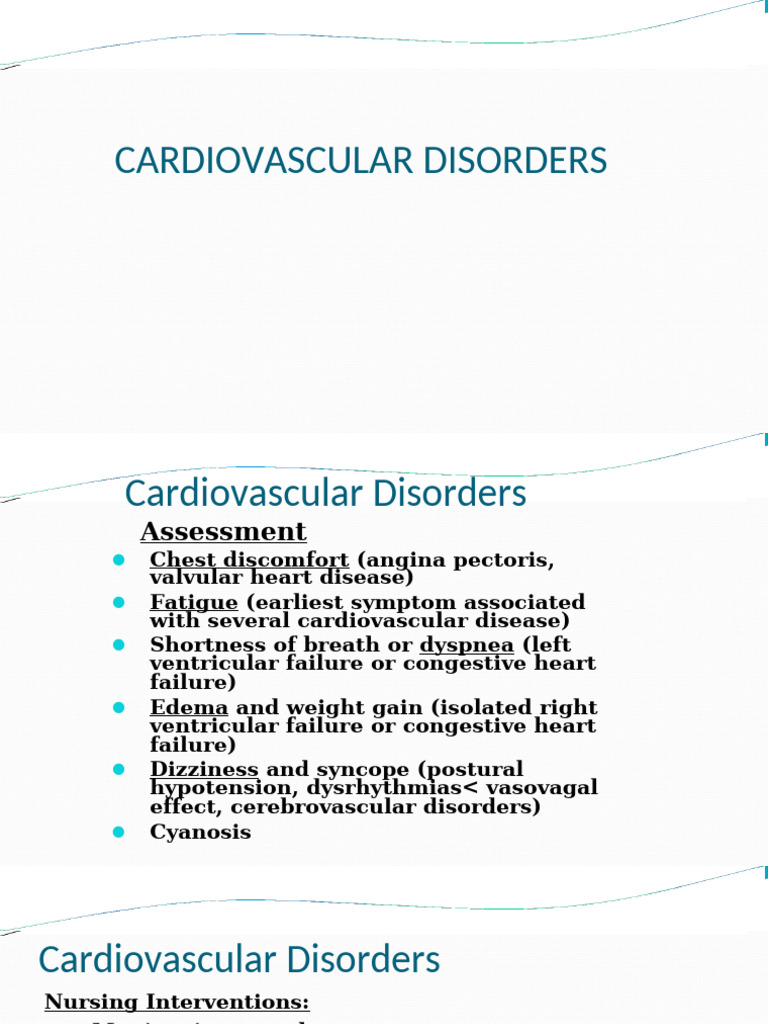 Understanding Cardiovascular Disorders | PDF | Heart Failure ...