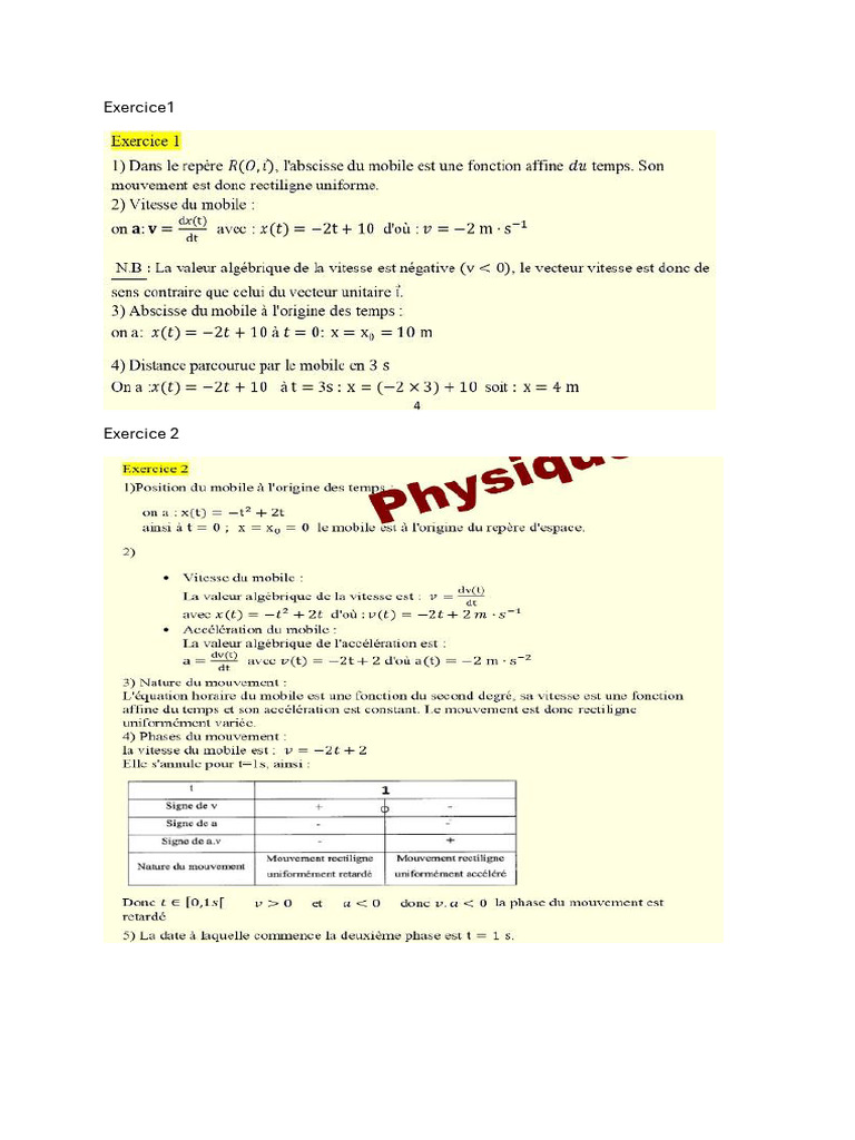 Exercice 1 | PDF