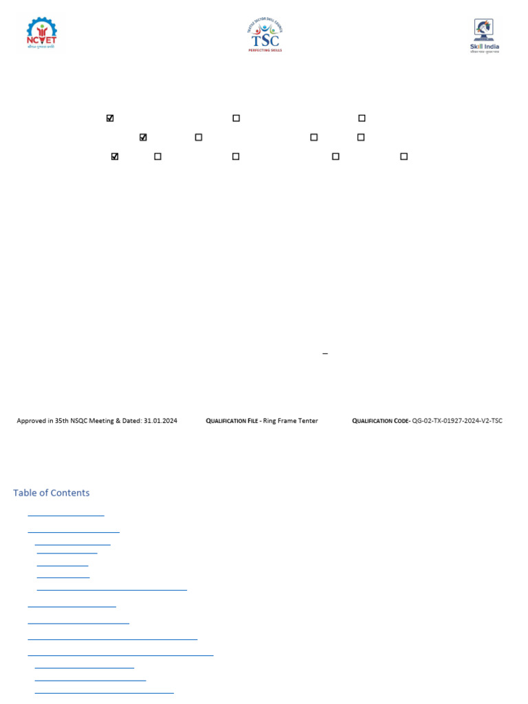 Q File Ring Frame Tenter | PDF | Spinning (Textiles) | Yarn