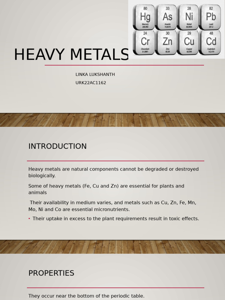 Heavy Metals (URK22AC1162) | PDF | Natural Materials | Materials