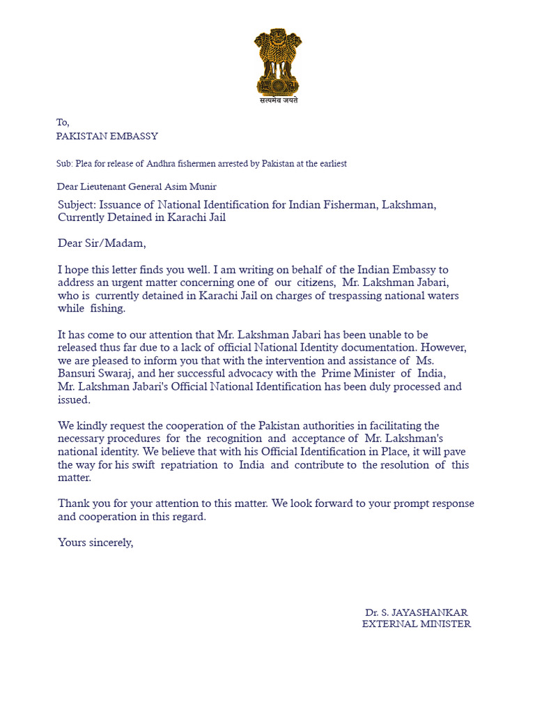 Plea for Fisherman's Release | PDF | Government