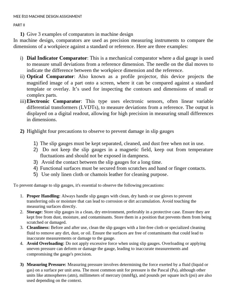 Mee 810 Machine Design Assignment | PDF | Analog To Digital Converter | Accuracy And Precision