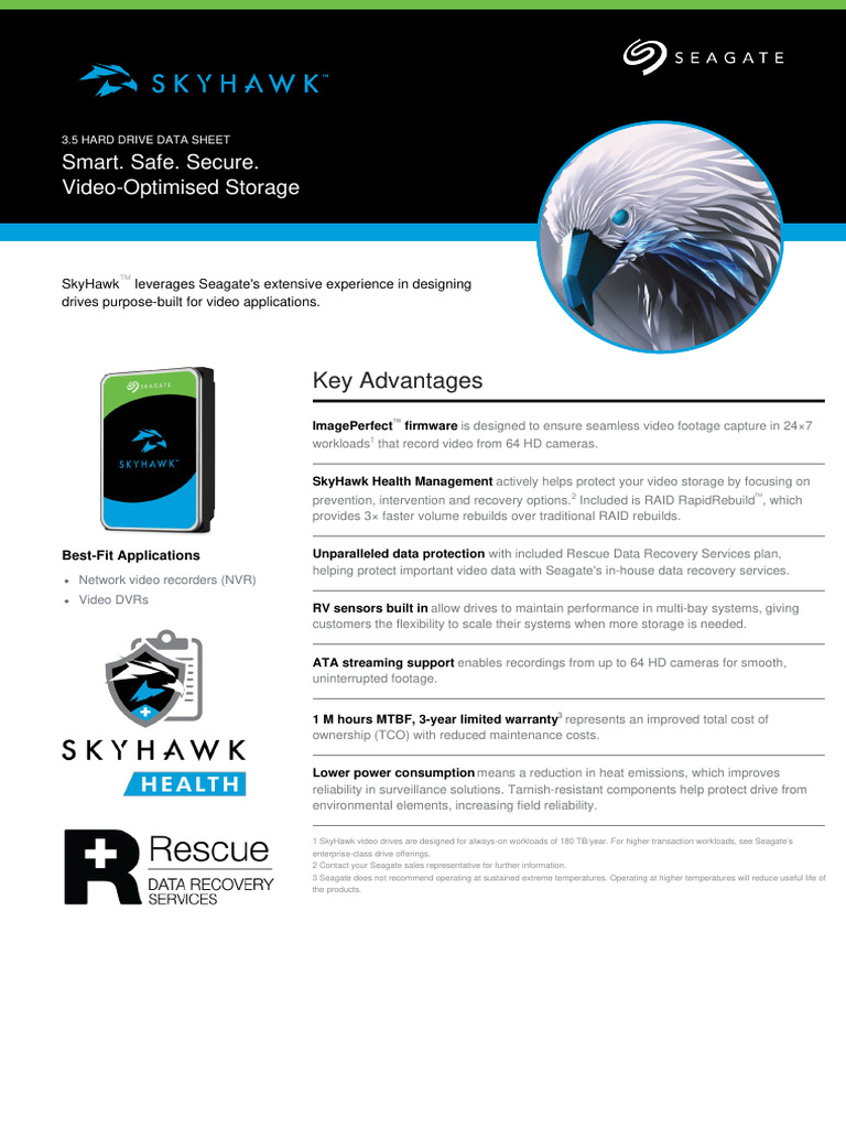 Skyhawk 3 5 HDD DS1902 17 2107US July 2021 en - GB | PDF | Byte | Hard Disk Drive