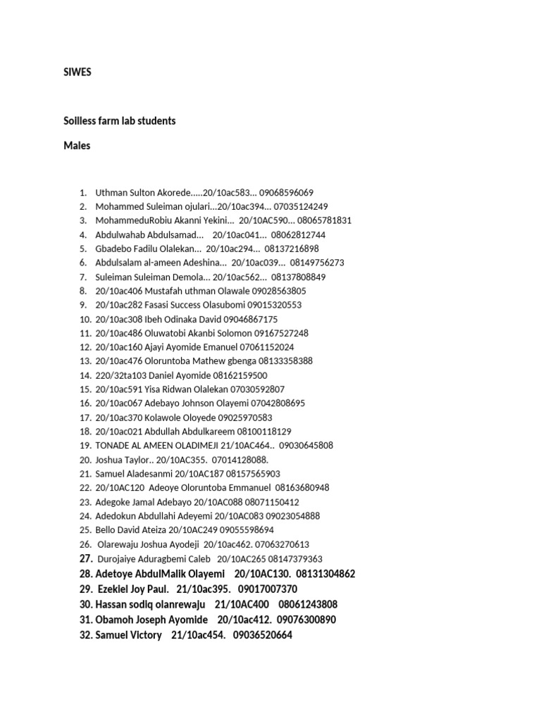 Preliminary Siwes Allocation | PDF