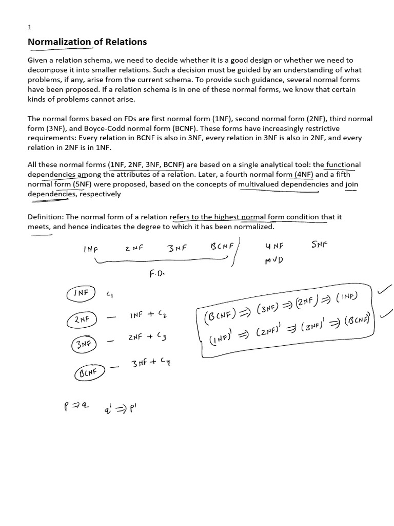 L10 - Normalization of Relations - 1NF - 2NF | PDF