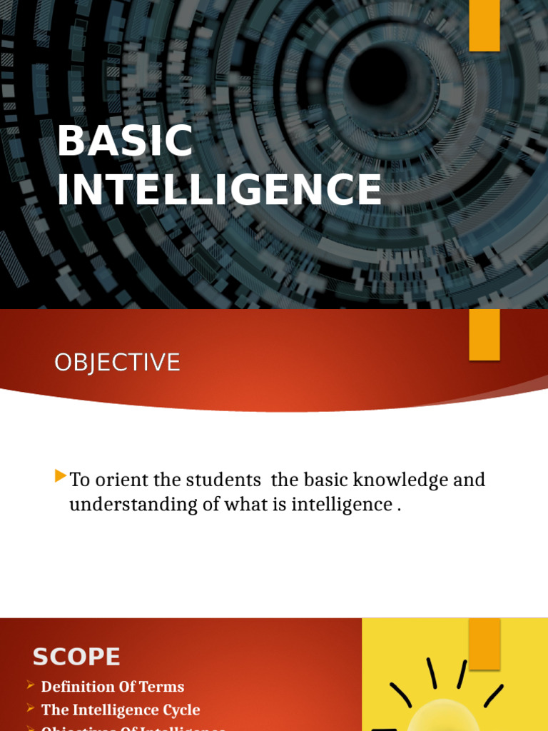 9TD Basic Intelligence | PDF | Military Intelligence | Counterintelligence