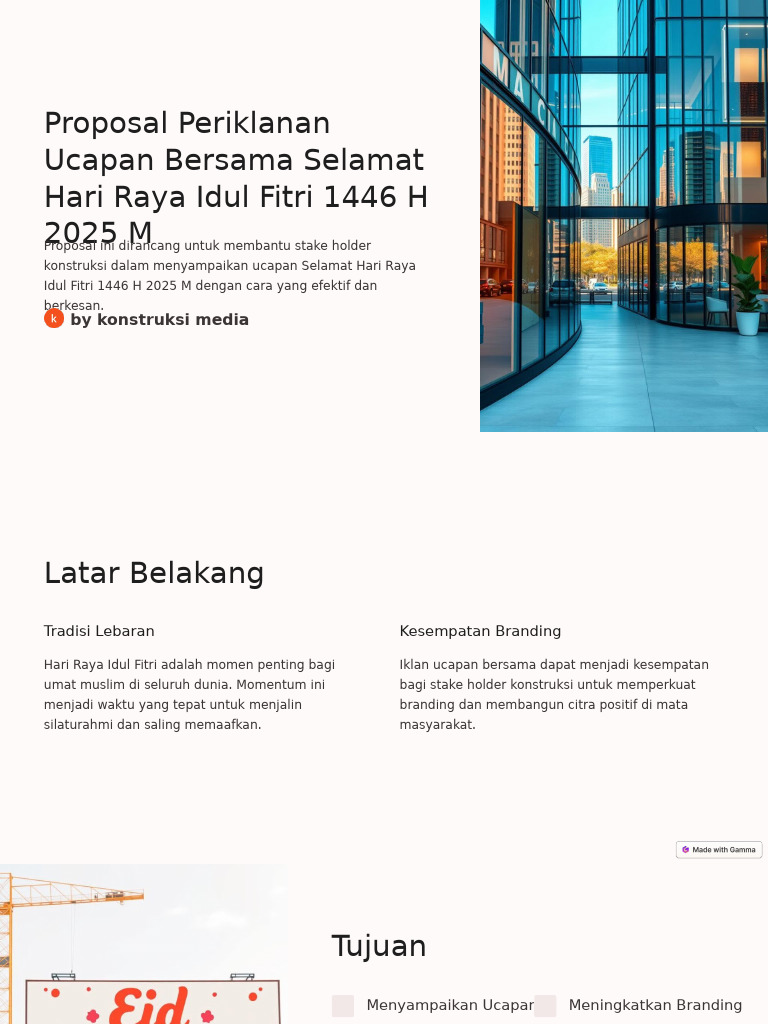 Proposal Periklanan Ucapan Bersama Selamat Hari Raya Idul Fitri 1446 H ...