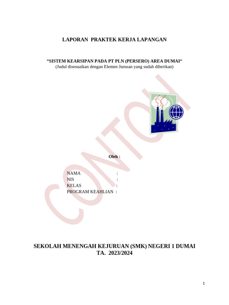 Laporan PKL SMK di PT PLN Dumai | PDF