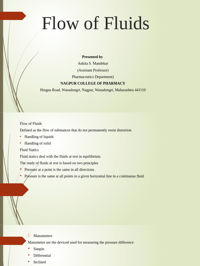 Flow of Fluids | PDF | Fluid Dynamics | Reynolds Number