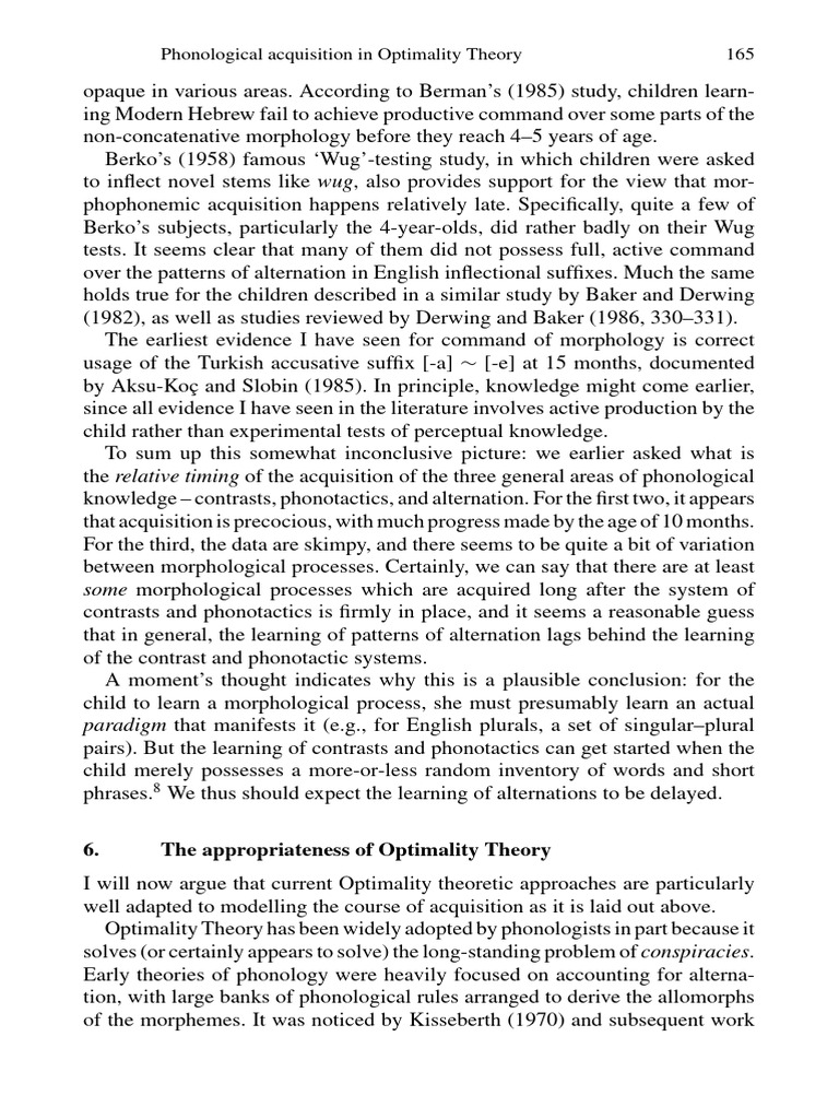 Constraints in Phonological Acquisition - (5 Phonological Acquisition in Optimality Theory The ...