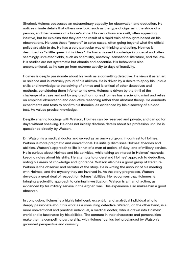 Sherlock Study Questions | PDF | Sherlock Holmes | Dr. Watson