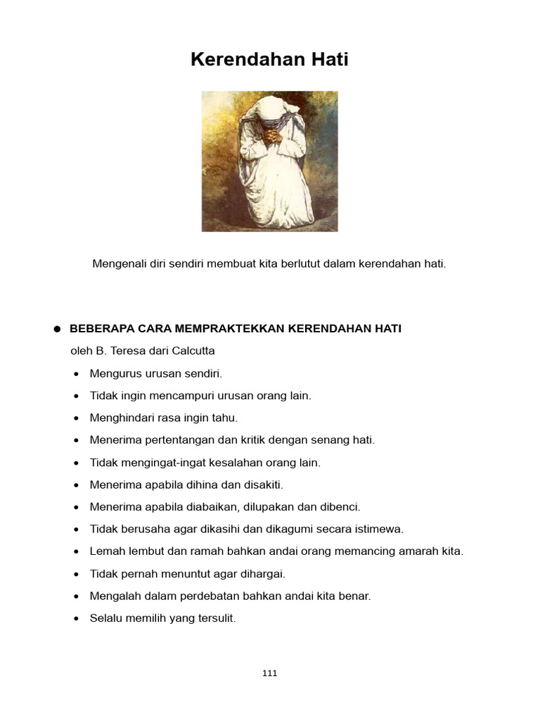 Doa Kerendahan Hati | PDF