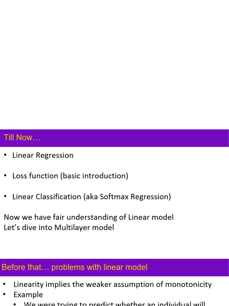 04-Multilayer Perceptron-part1 | PDF | Linear Regression | Regression Analysis
