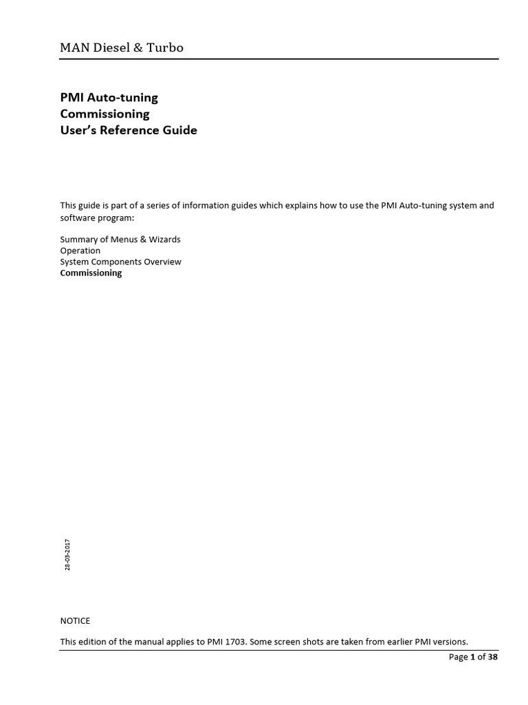 Commissioning Quick Reference - PMI Auto-Tuning | PDF | Port (Computer ...