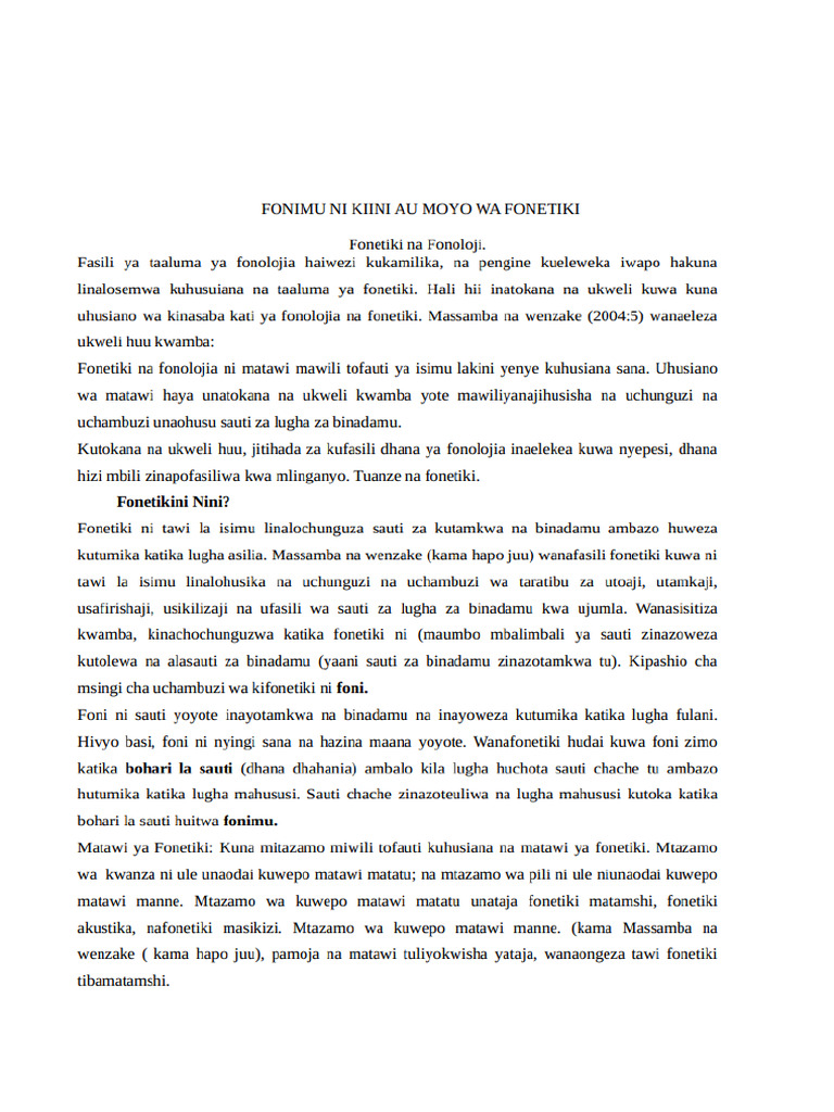 Fonimu Na Fonetiki. | PDF