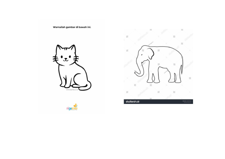 Sketsa Gajah Kucing | PDF